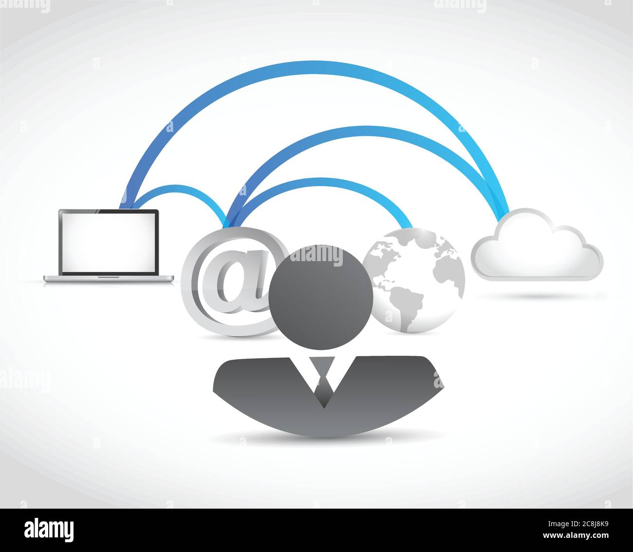 Business on the move concept illustration design over a white ...