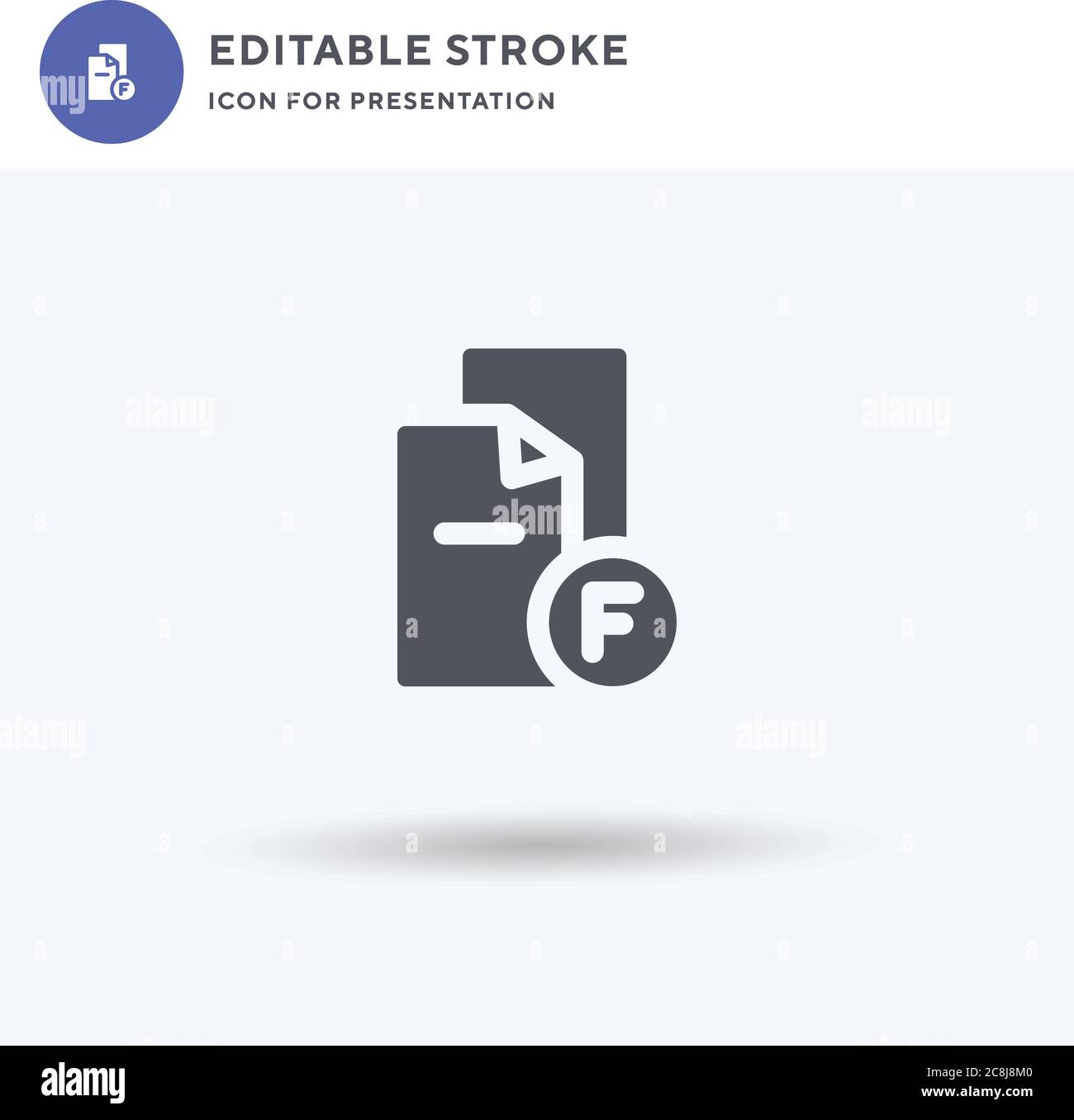 Failed icon vector, filled flat sign, solid pictogram isolated on white ...