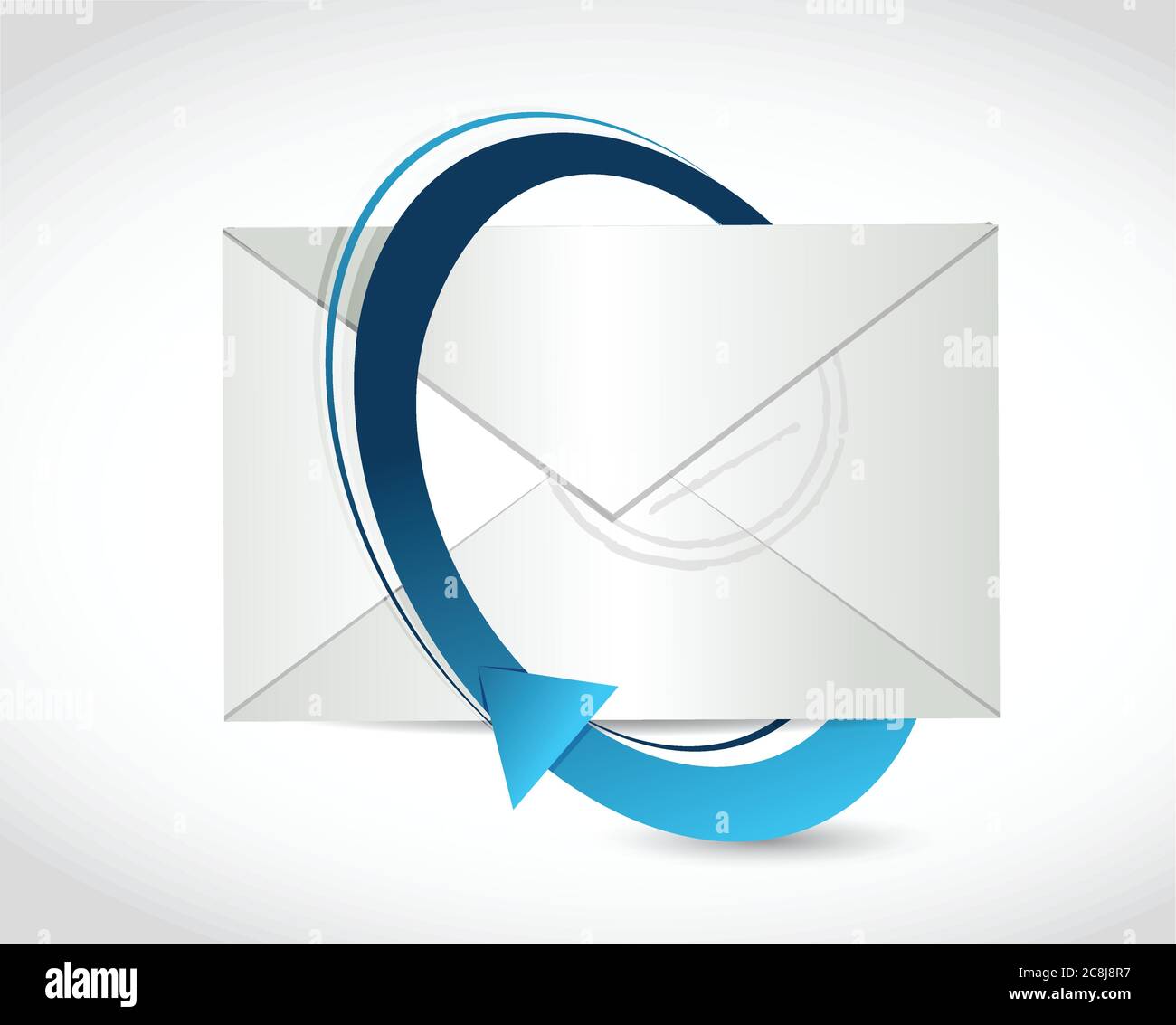 Mail cycle illustration design over a white background Stock Vector ...