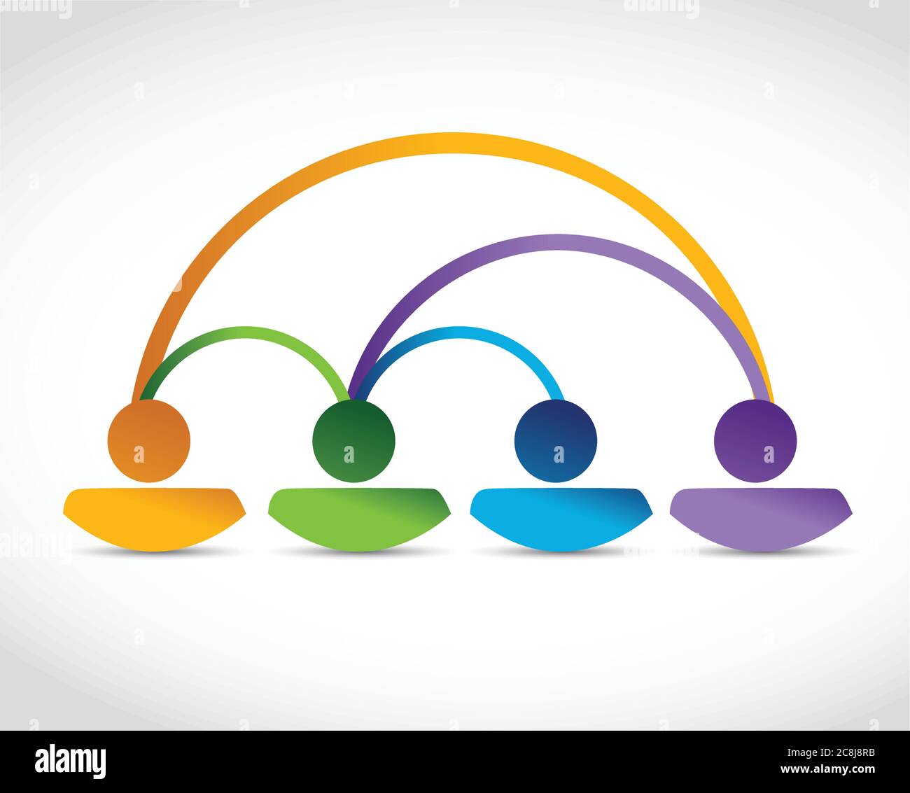 People connection illustration design over a white background Stock ...