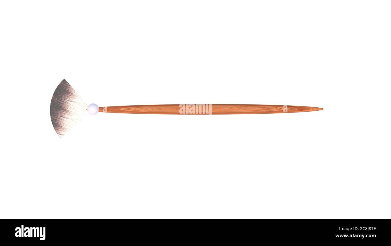 3d rendering of a paint brush isolated on white background Stock Photo ...
