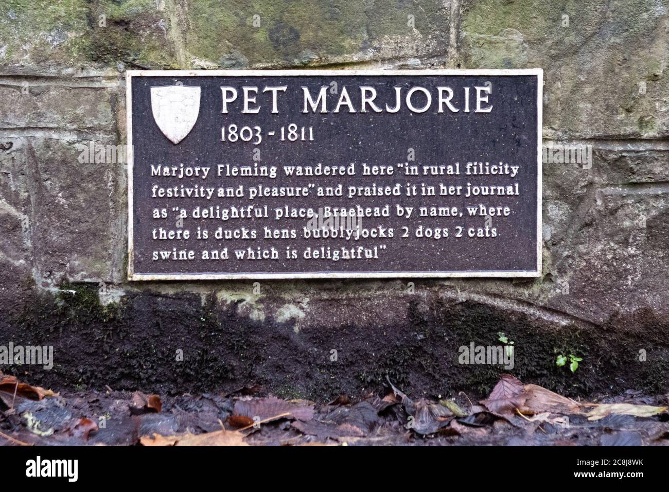 Pet Marjorie - Marjory Fleming 1803 - 1811 - plaque - Brae Park ...