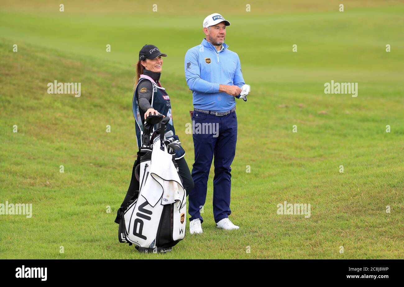 Girlfriend caddy helen storey on eighth hole hi-res stock photography ...