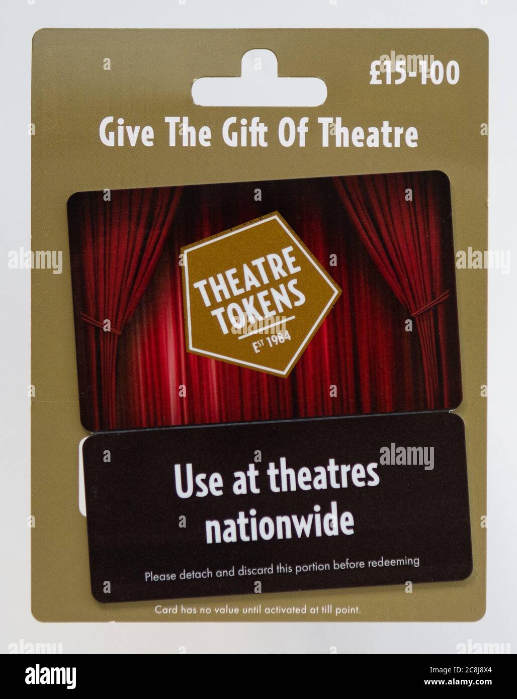 Theatre Tokens gift card - UK Stock Photo - Alamy