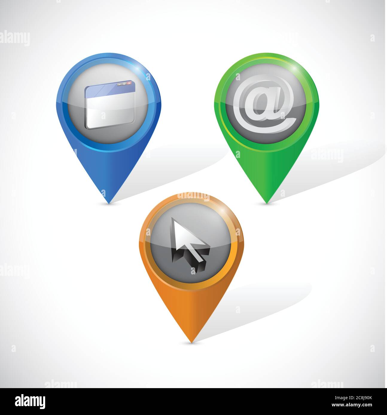 Internet icon pointers illustration design over a white background ...