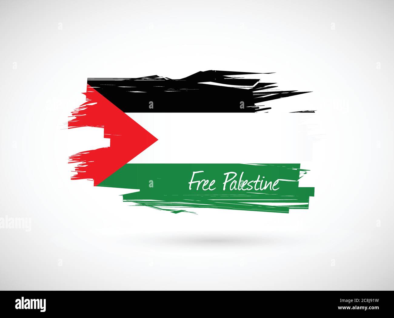 Free palestine paint flag illustration design over a white background ...