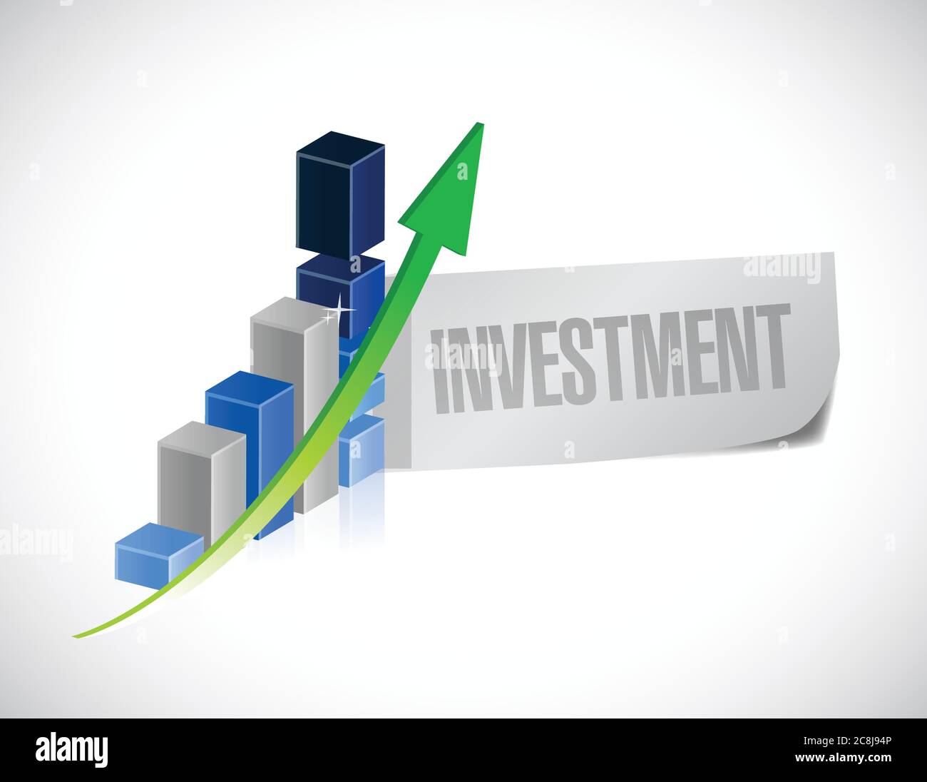 Business investment sign illustration design over a white background ...