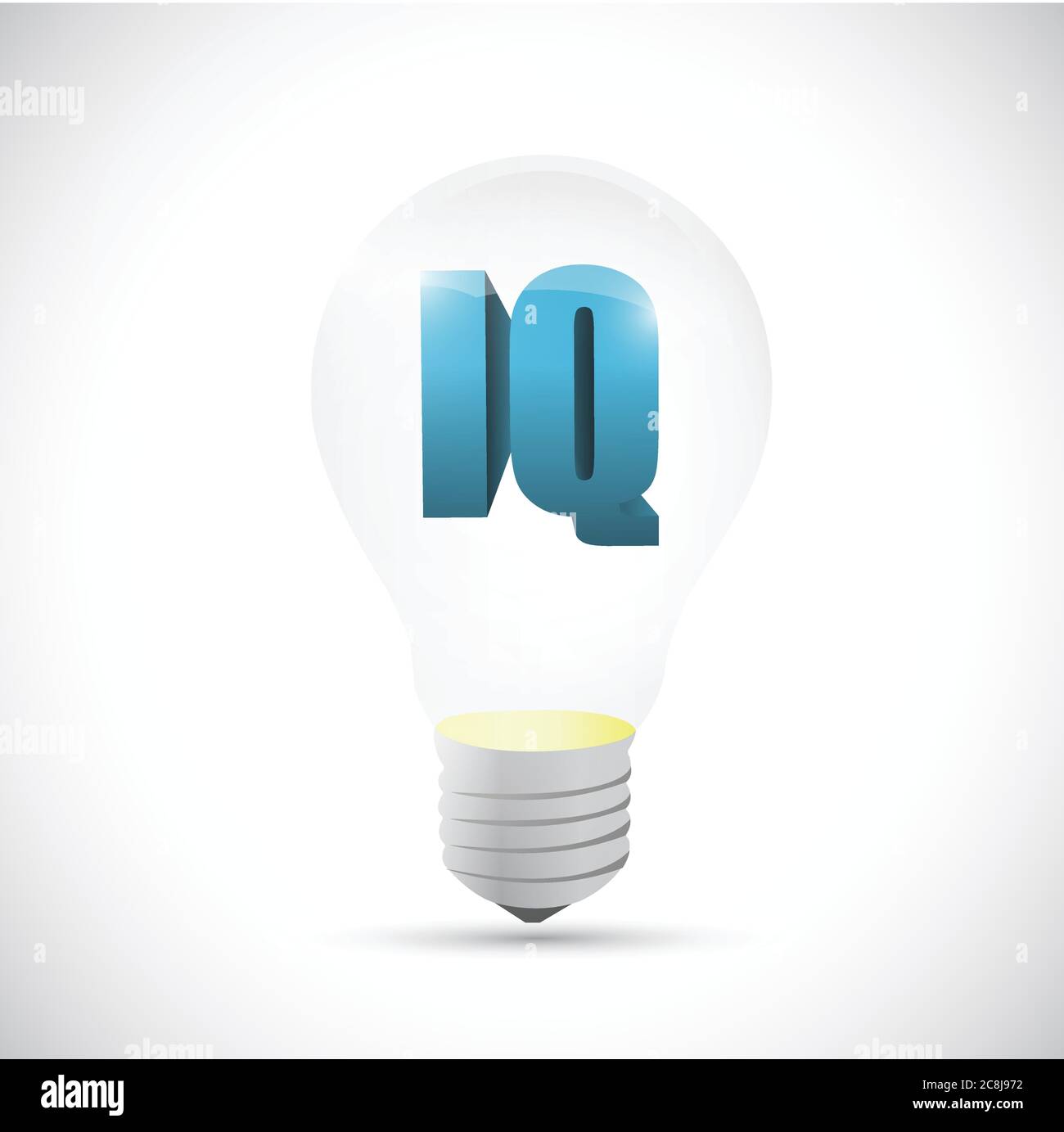Iq idea intelligence light bulb concept. illustration design over a ...