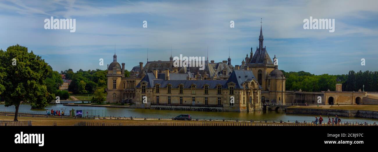 A panorama of the Chantilly castle, France Stock Photo - Alamy