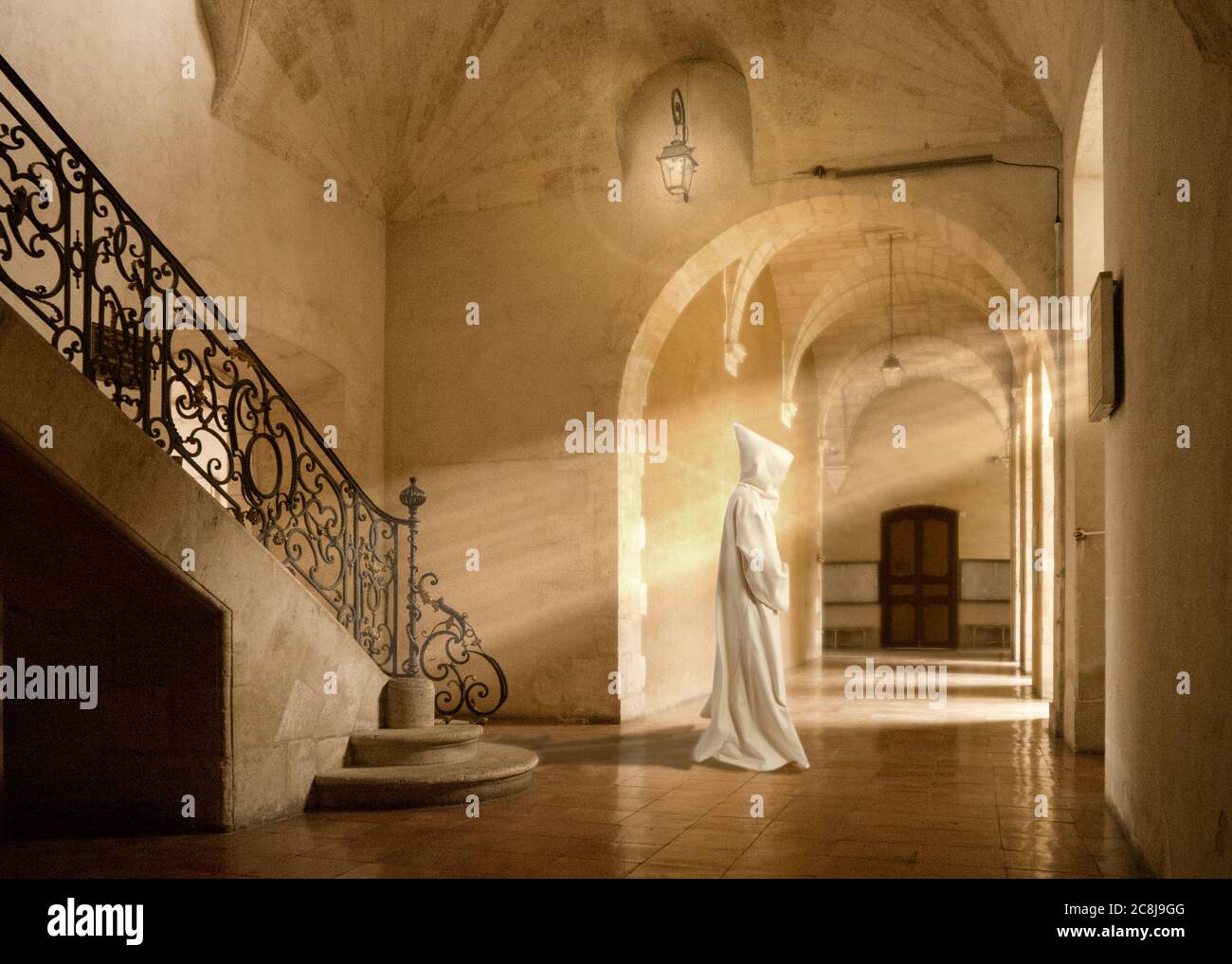 Monk cloister hi-res stock photography and images - Alamy