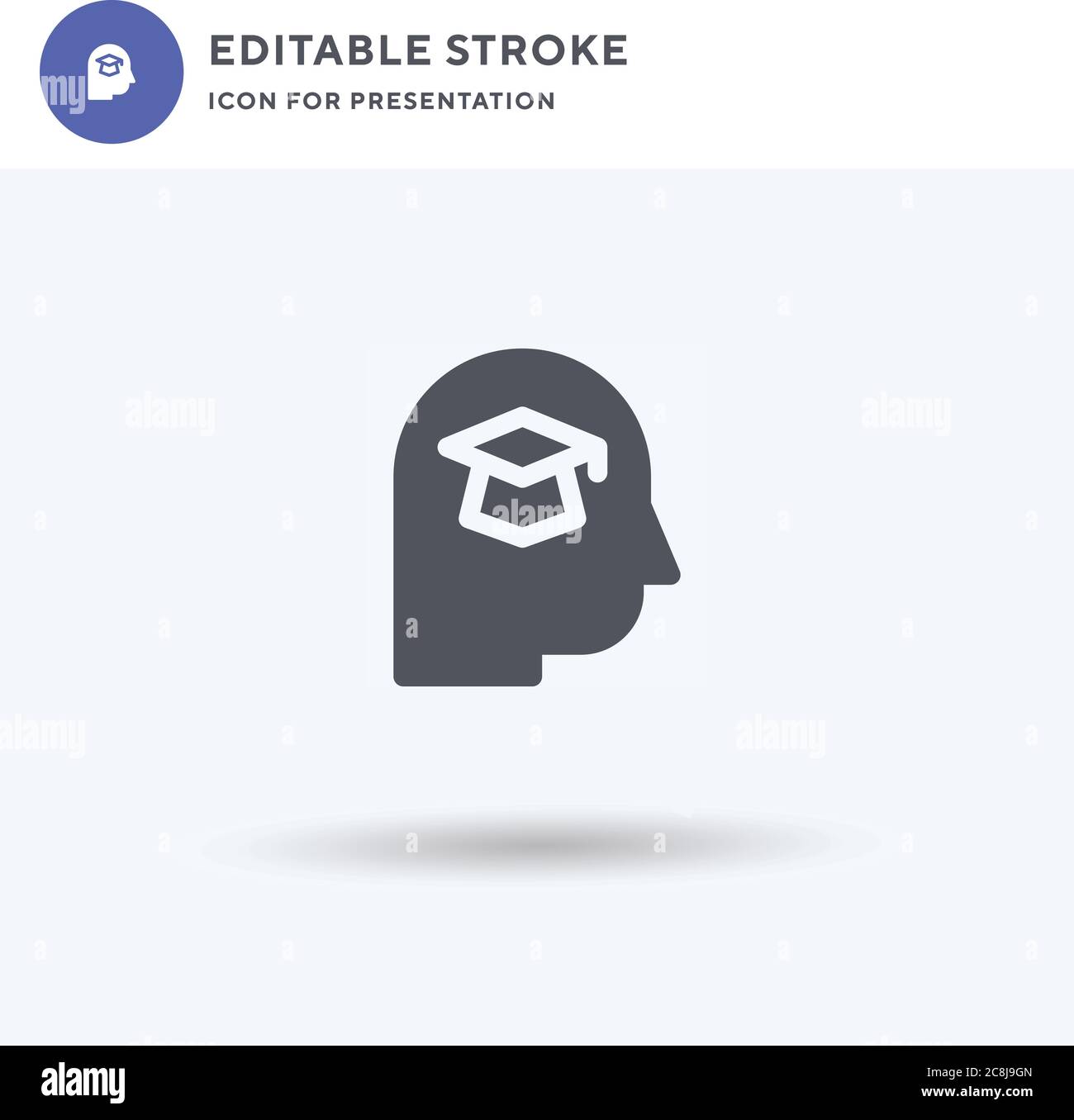 Study icon vector, filled flat sign, solid pictogram isolated on white ...