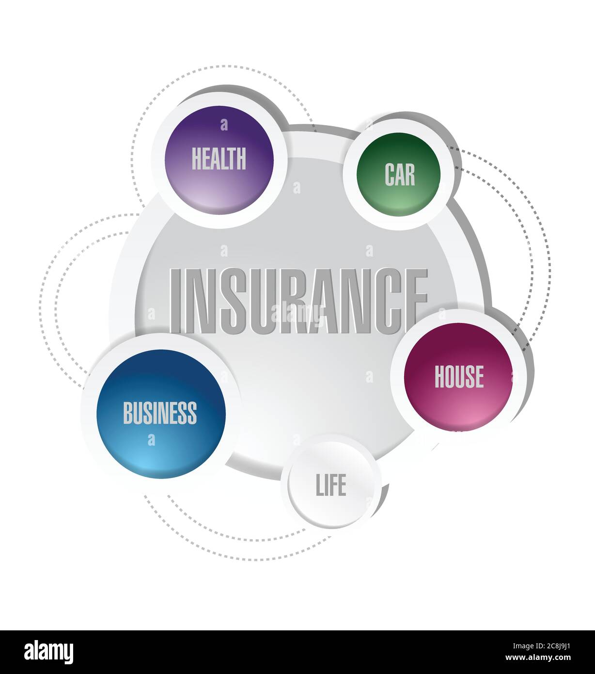 Insurance cycle illustration design over a white background Stock ...