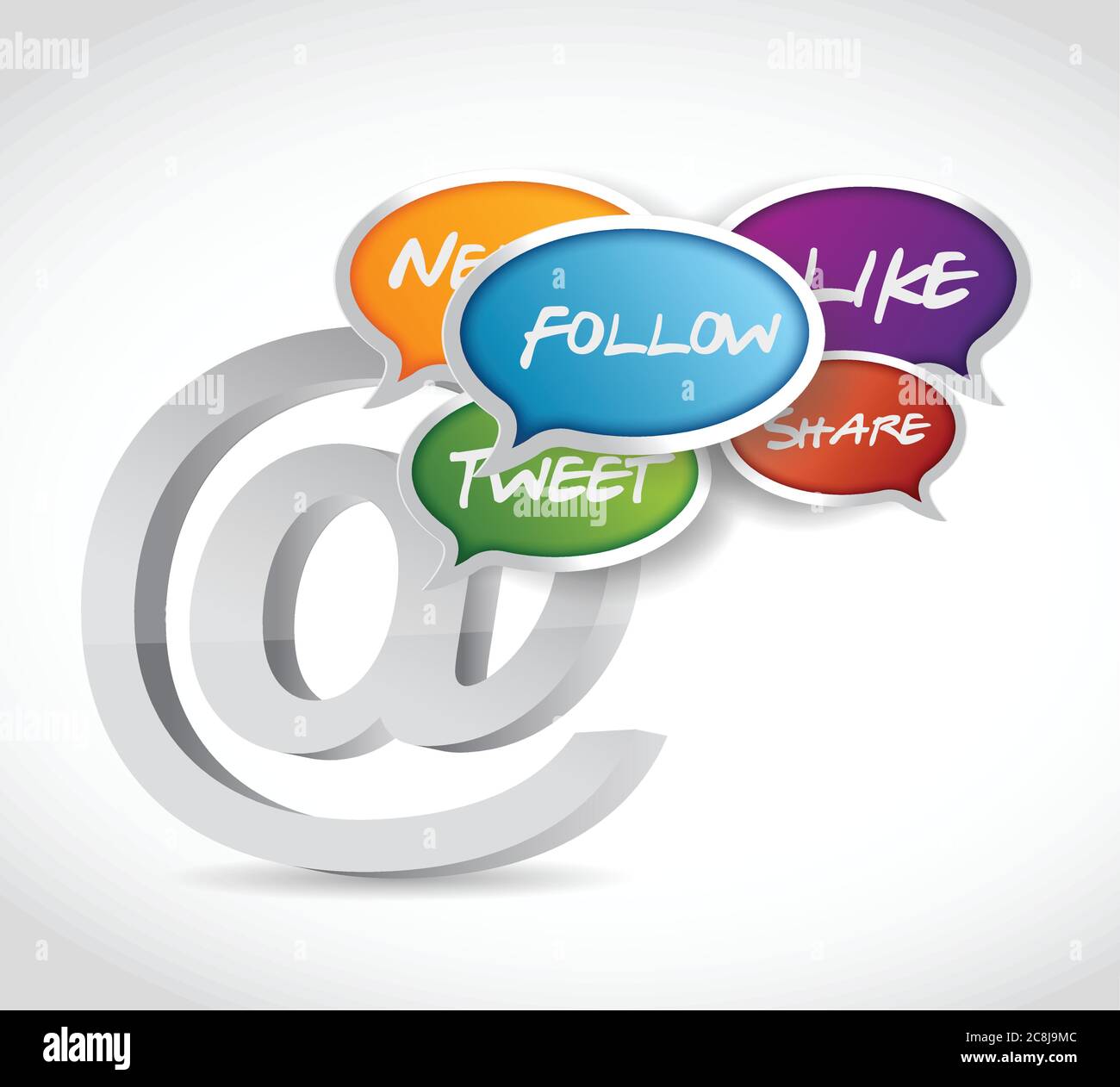 Online symbol social media communication illustration design over a ...