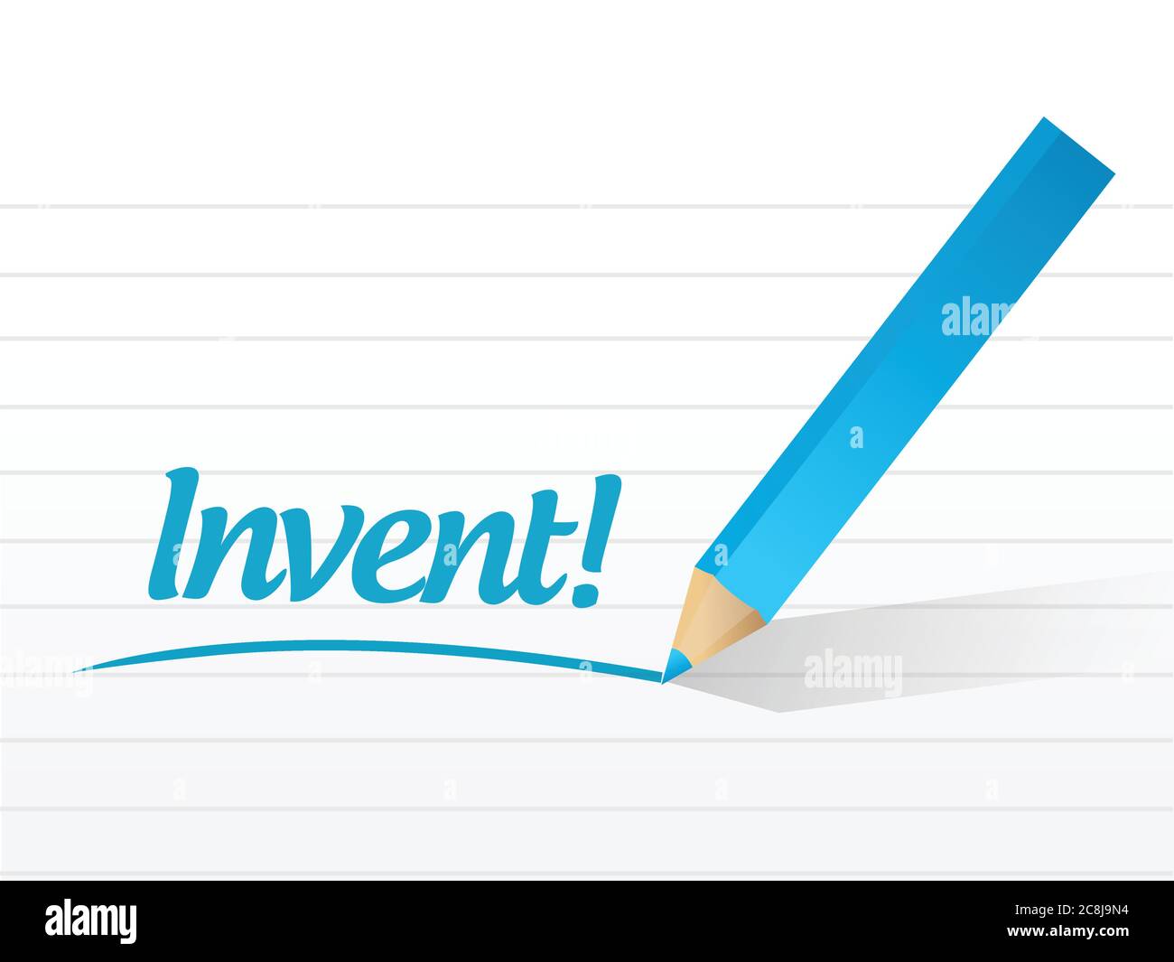 Invent message sign illustration design over a white background Stock ...