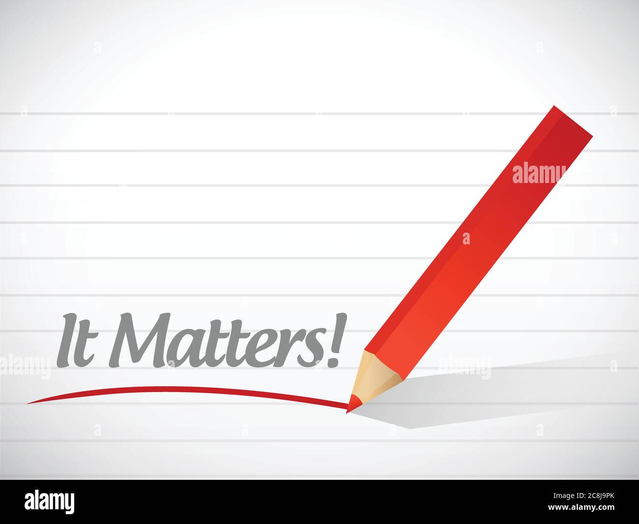 It matters message illustration design over a white background Stock ...