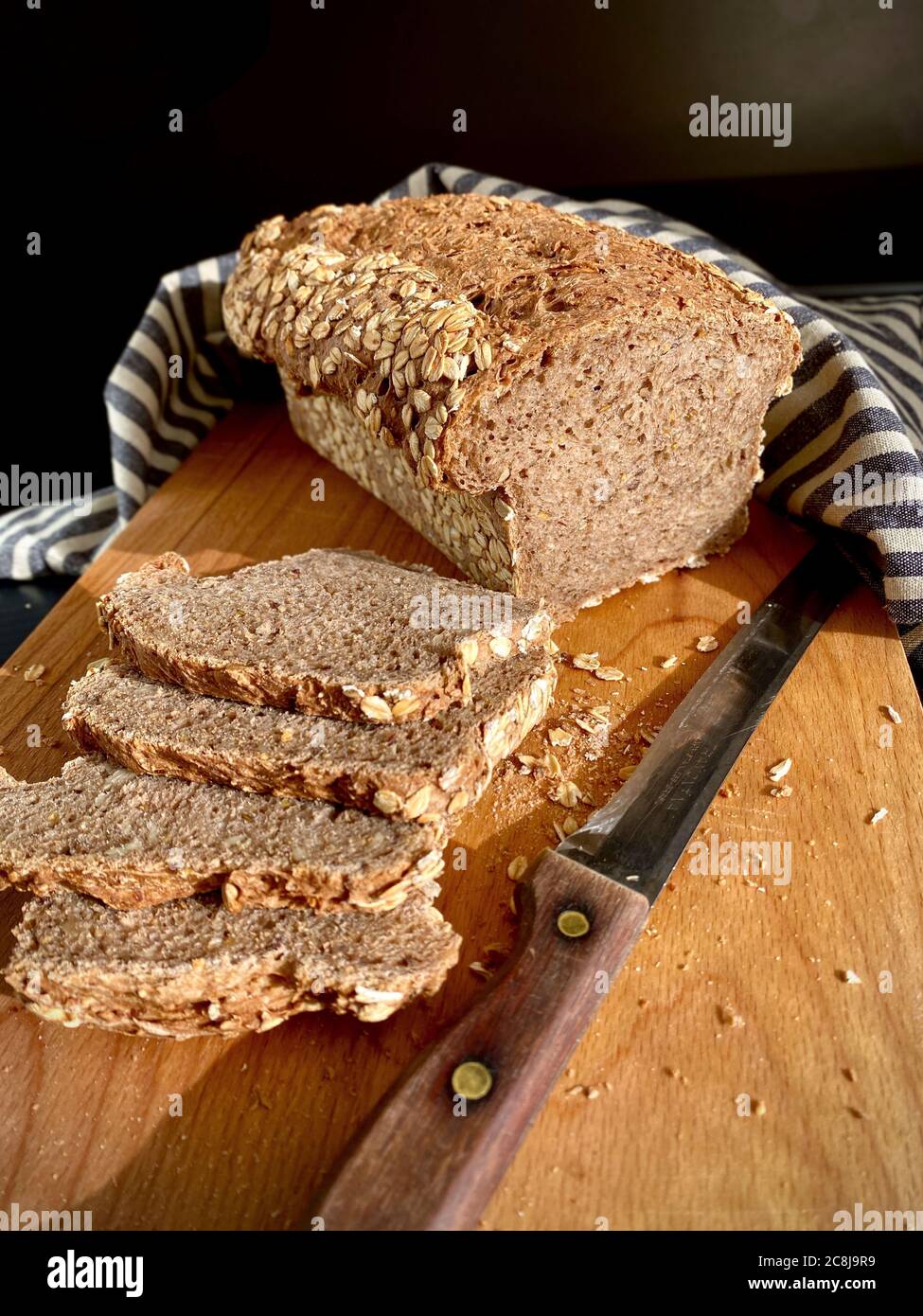 Slices brown bread german vollkornbrot hi-res stock photography and ...
