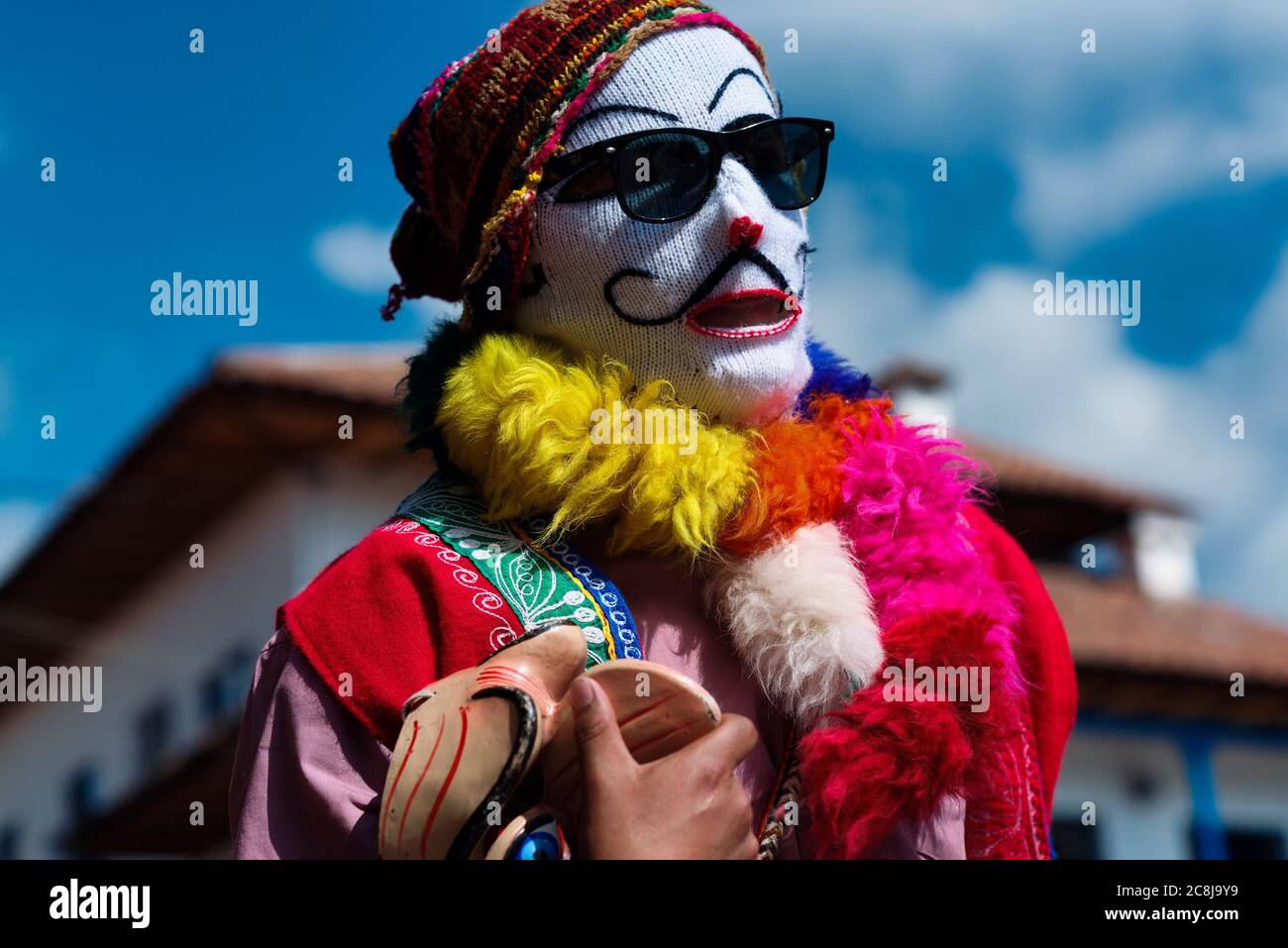 Unknown Peruvian man in traditional clothes during the Coyllority (Lord ...