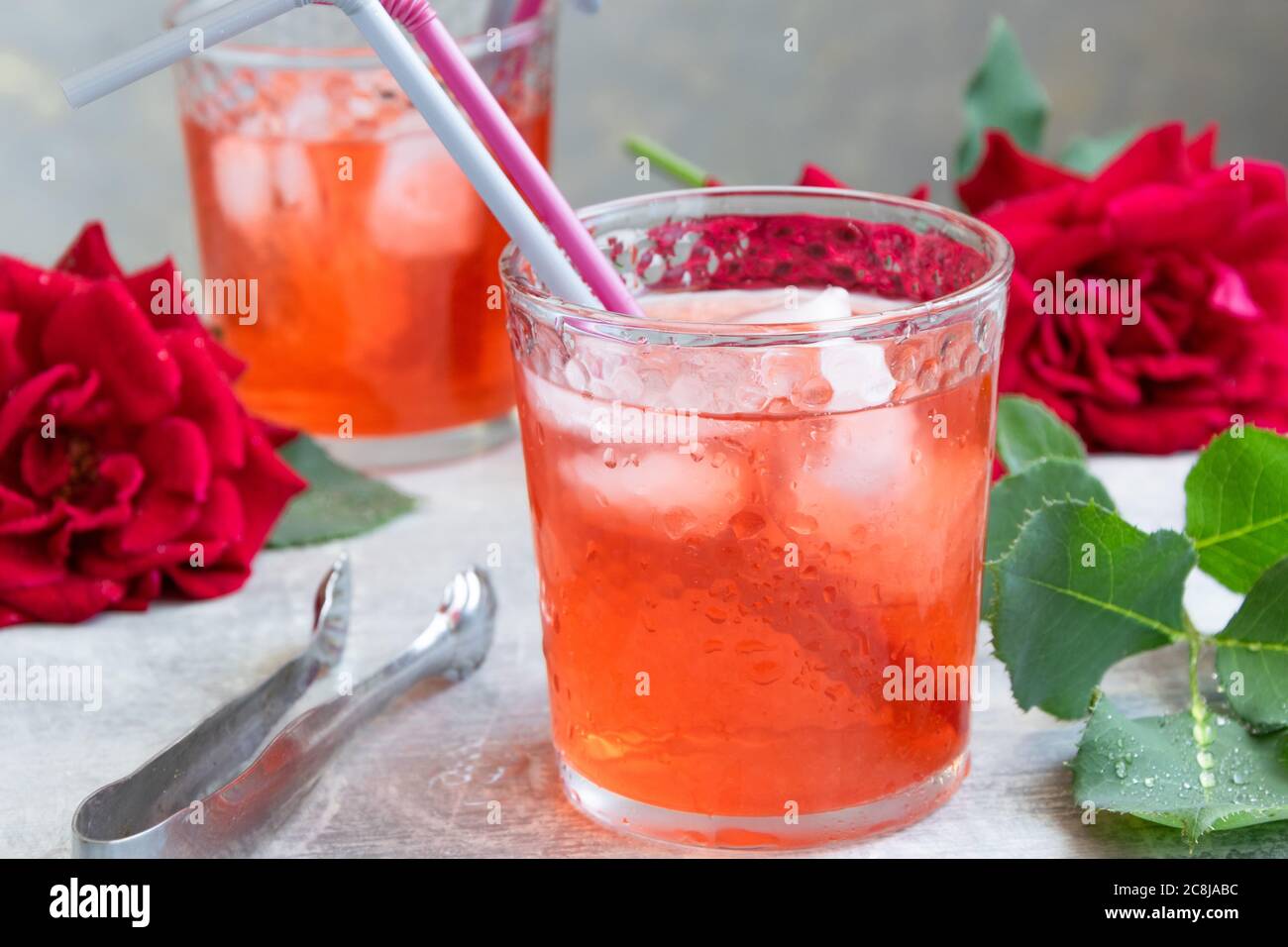 Rose syrup cocktail hi-res stock photography and images - Alamy
