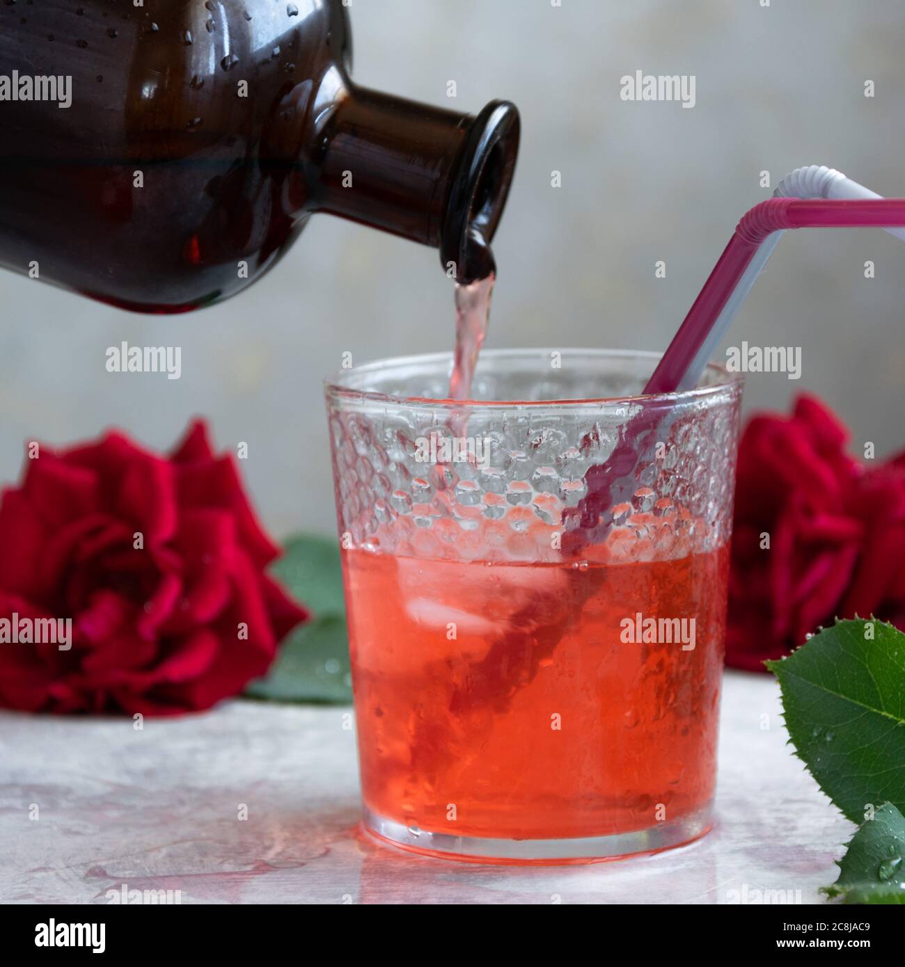 Rose syrup cocktail hi-res stock photography and images - Alamy