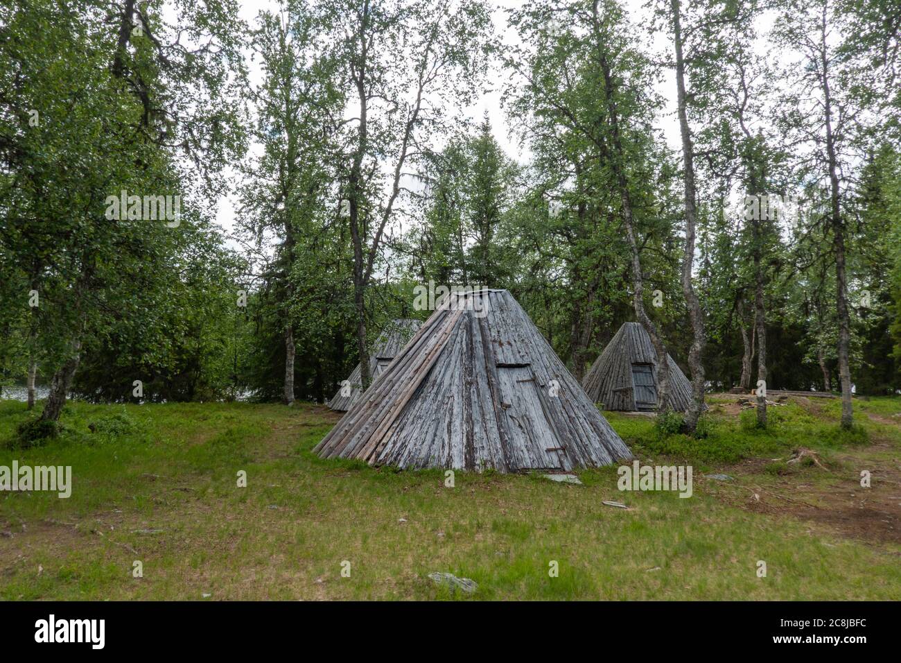 Goahti or hut in Swedish lapland Stock Photo - Alamy