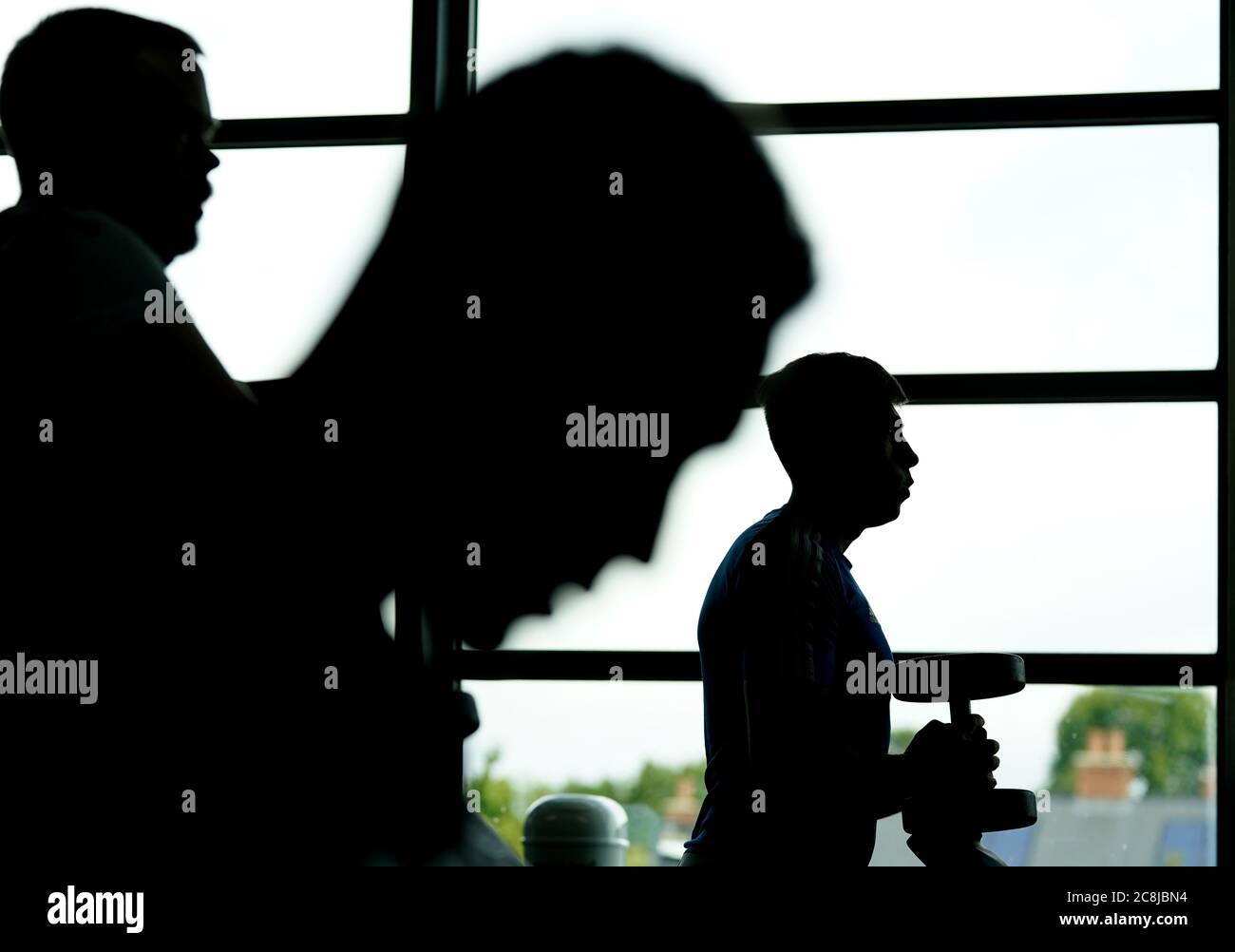 Gym members exercise nuffield health sunbury gym hi-res stock ...