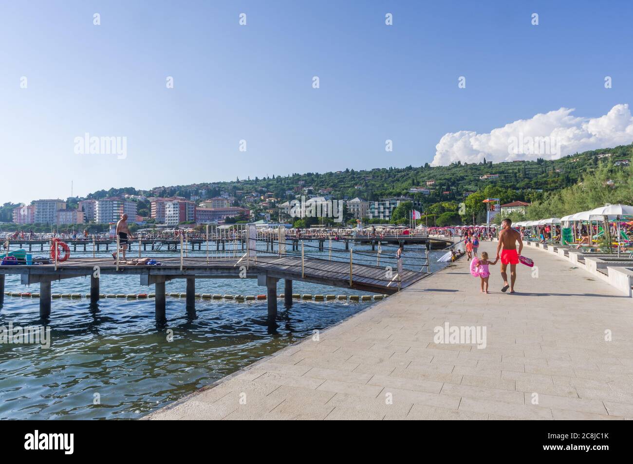 Portorož- Portorose, Slovenia (23rd July 2020) - The seafront of the ...