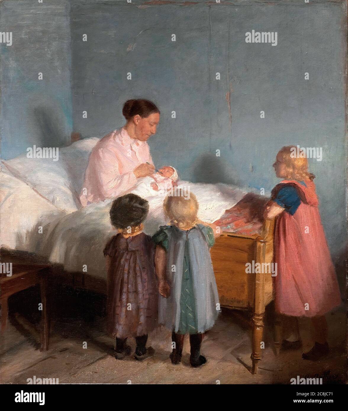 Ancher Anna - Der Kleine Bruder - Danish School - 19th and Early 20th ...