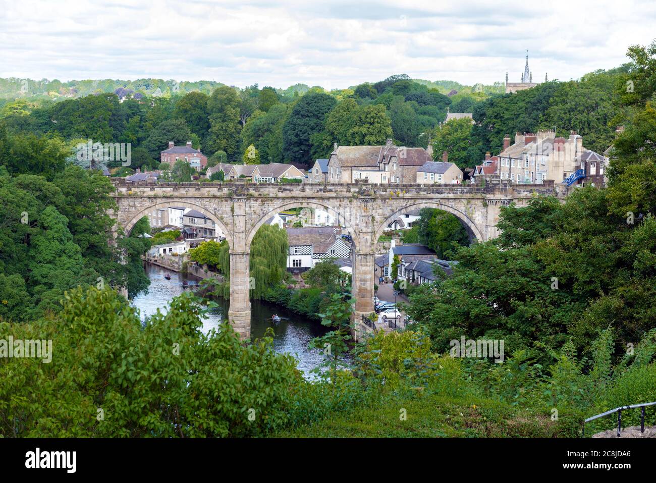 Railway bridge across River Nidd in Knaresborough Stock Photo - Alamy