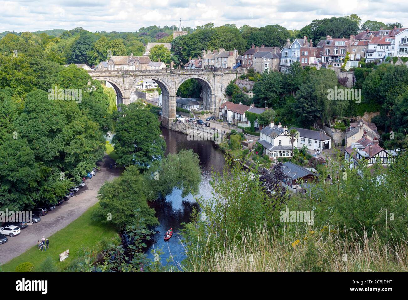 Railway bridge across River Nidd in Knaresborough Stock Photo - Alamy