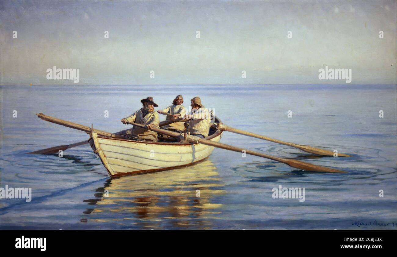 Ancher Michael Peter - Sommerdag PÃ¥ Havet - Danish School - 19th and ...