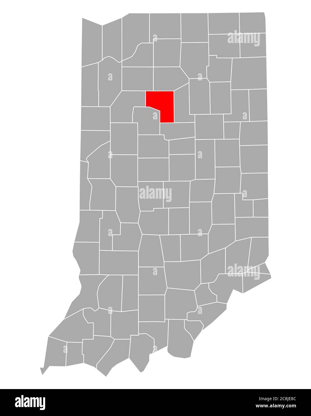 Map of Cass in Indiana Stock Photo - Alamy