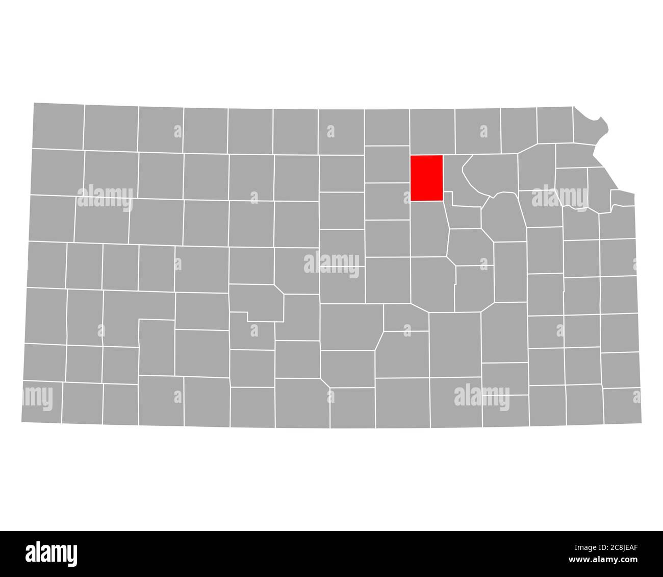 Map of Clay in Kansas Stock Photo - Alamy