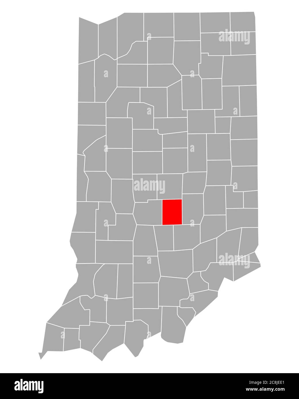 Map of Johnson in Indiana Stock Photo - Alamy