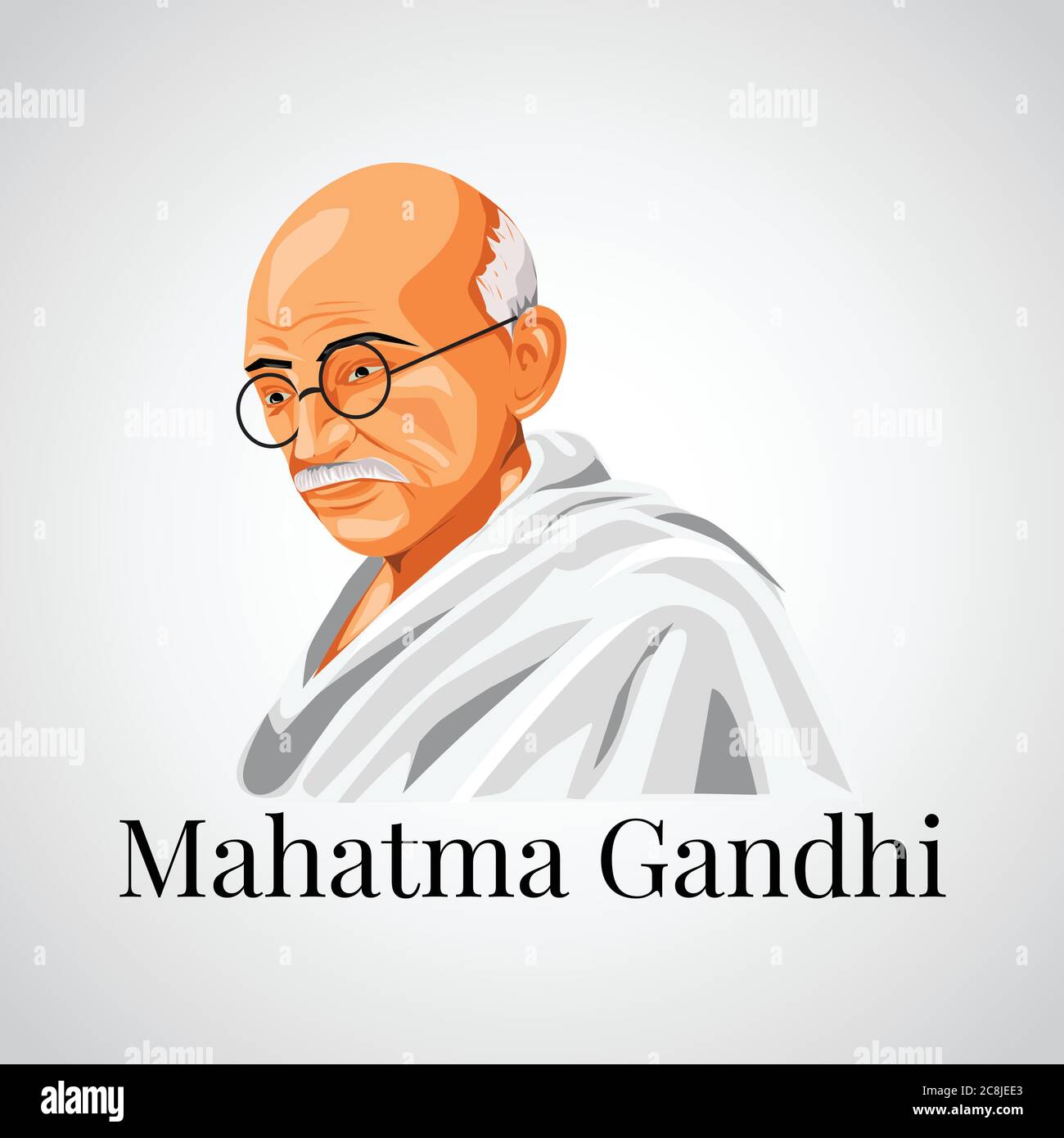 mahatma gandhi indian freedom fighter. vector illustration Stock Vector ...