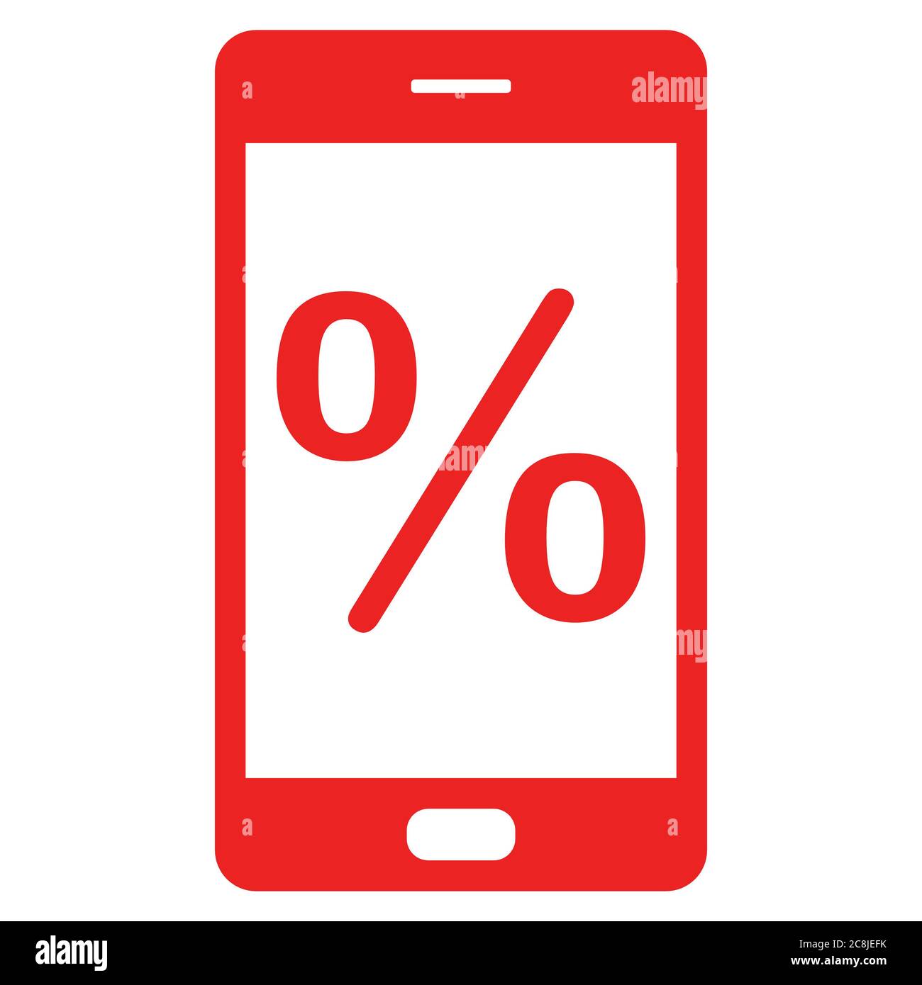Percent and smartphone Stock Photo - Alamy