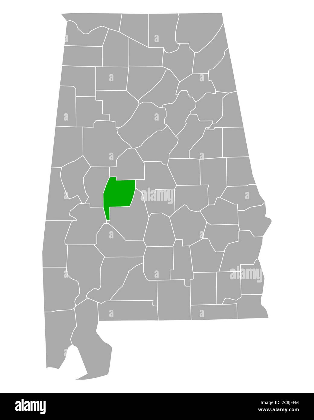 Map of Perry in Alabama Stock Photo - Alamy