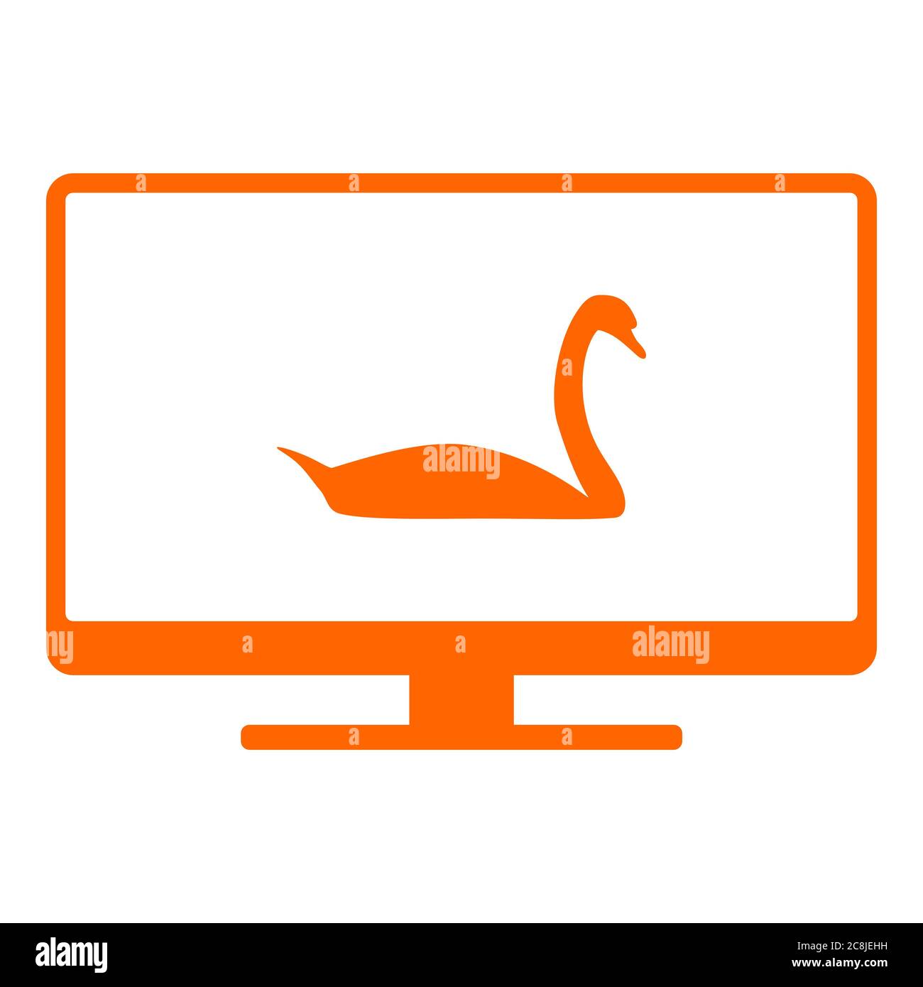 Swan and screen Stock Photo - Alamy