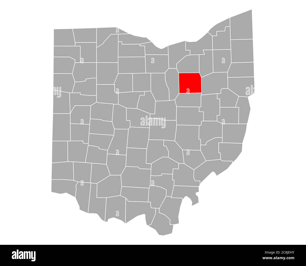 Map of Wayne in Ohio Stock Photo - Alamy