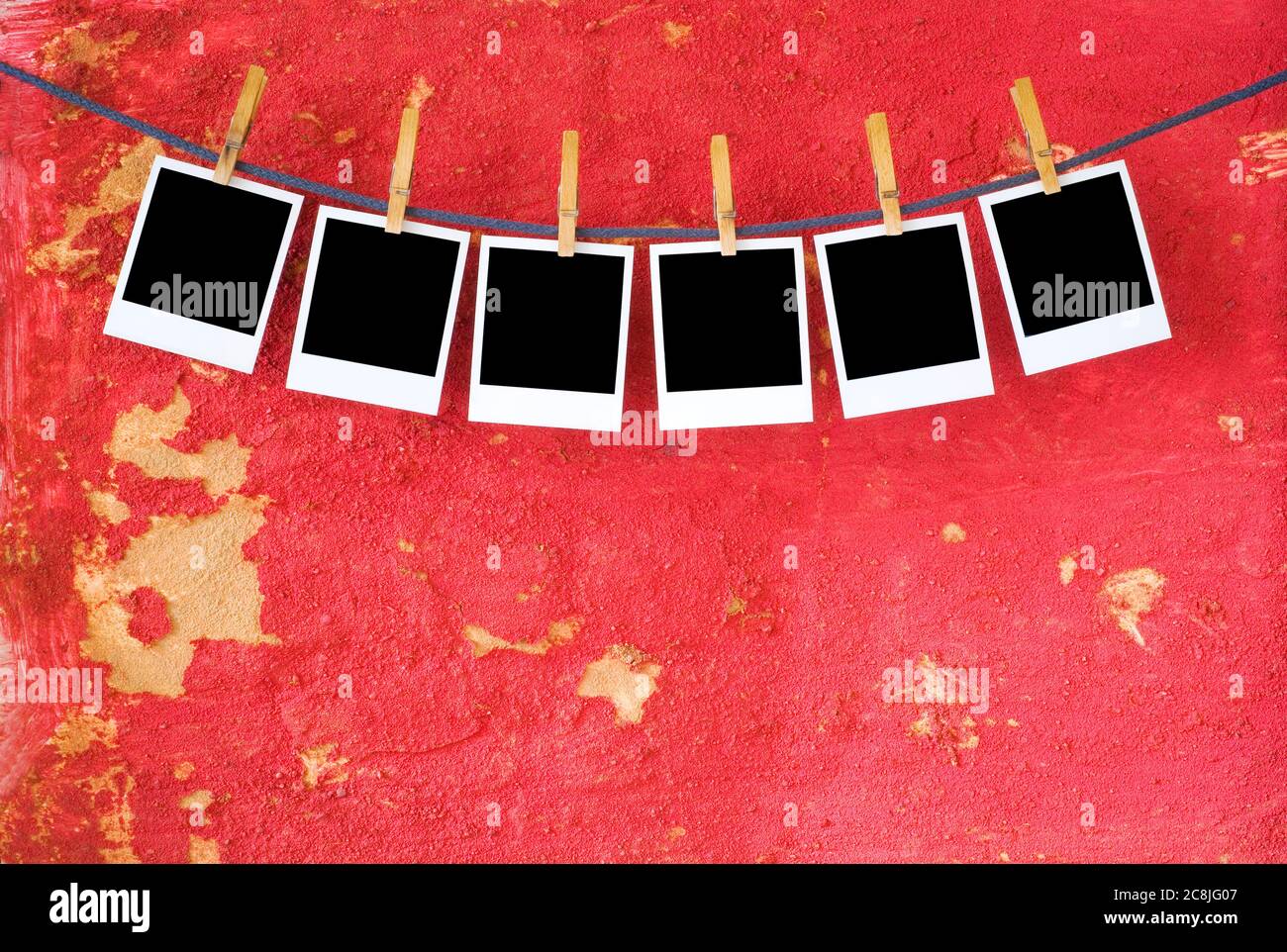 Empty vintage photograph prints,empty picture frames, grungy and old ...