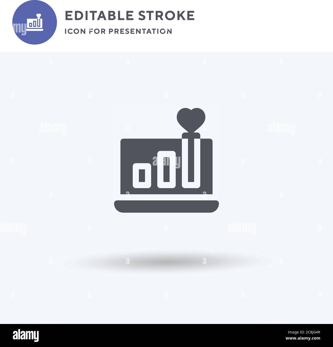 Statistics icon vector, filled flat sign, solid pictogram isolated on ...