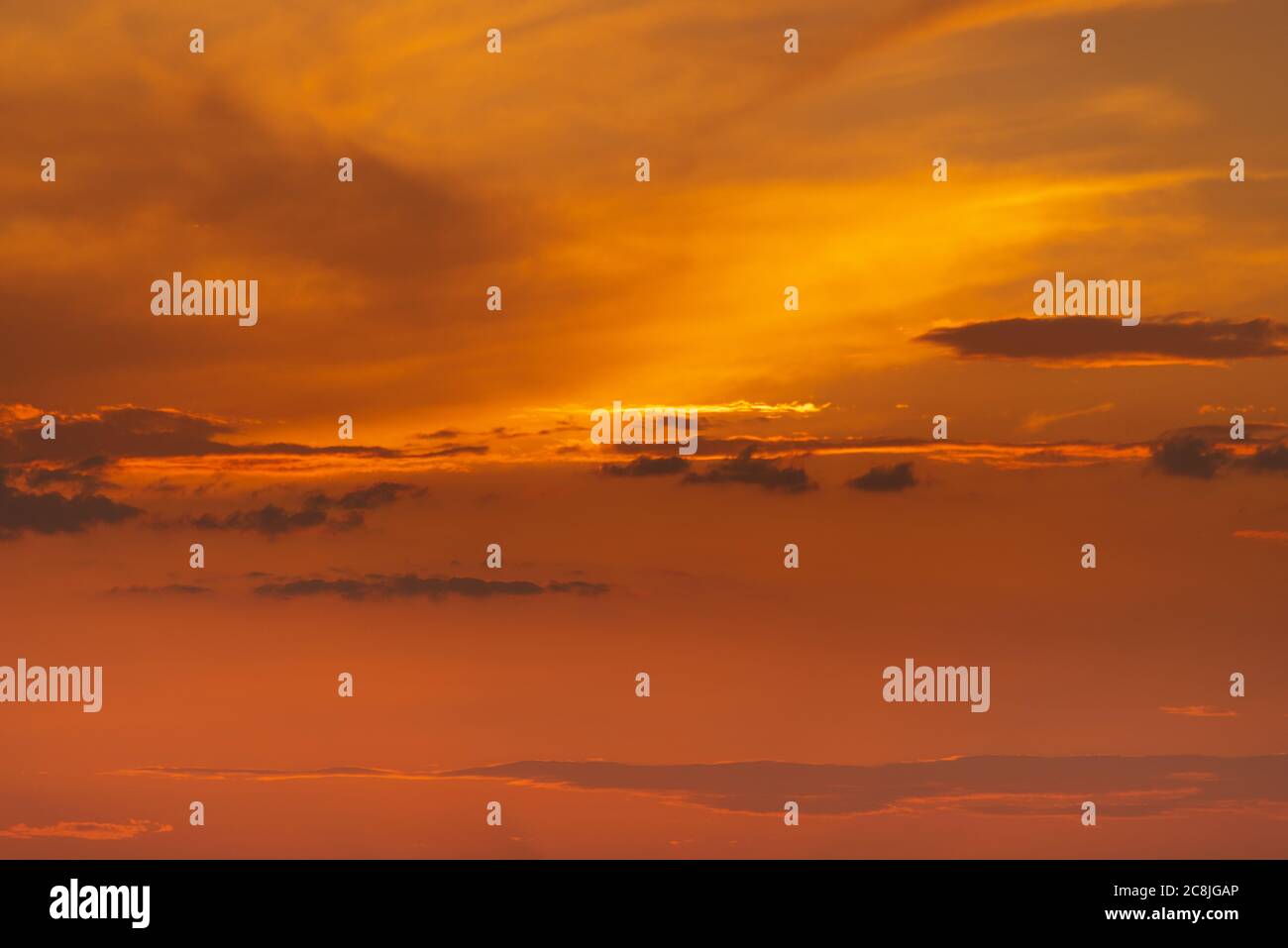 summer sunset orange color night Stock Photo - Alamy