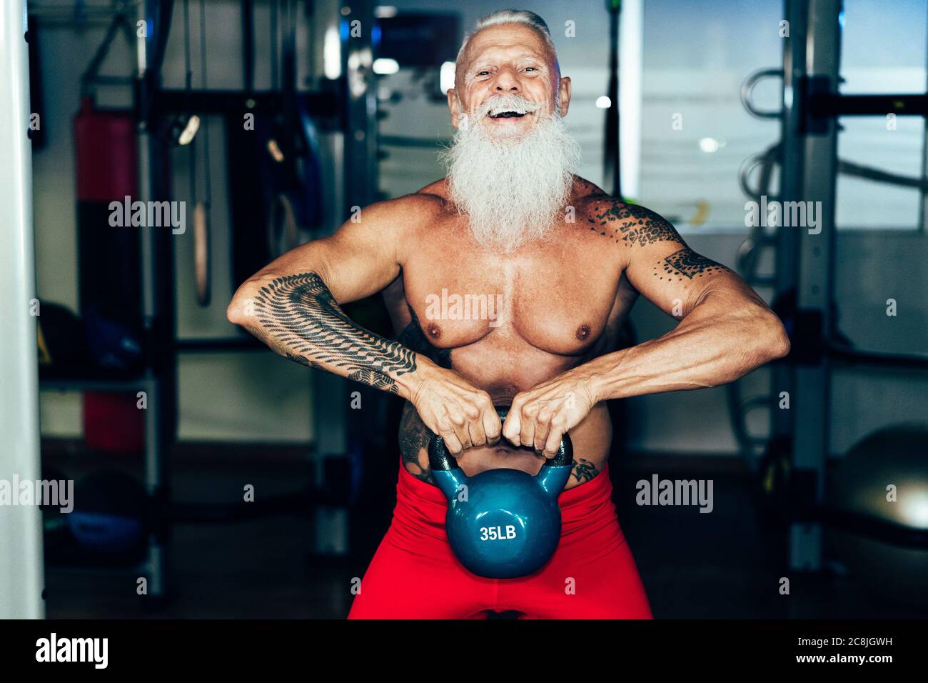 Dumbbell exercises for elderly hi-res stock photography and images - Alamy
