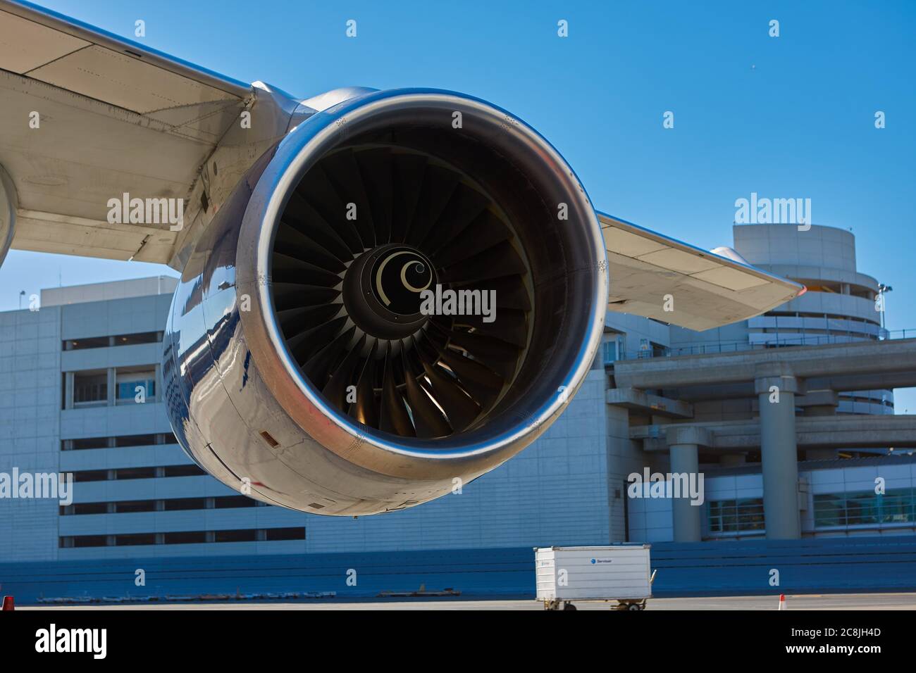 Jet Engine Of A British Airways Boeing 747-400 Parked At San Francisco ...