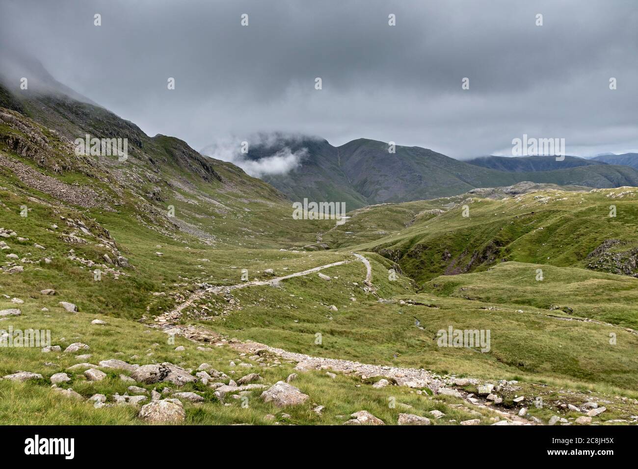 Great Gable and Green Gable from the Path Below Great End, Lake ...