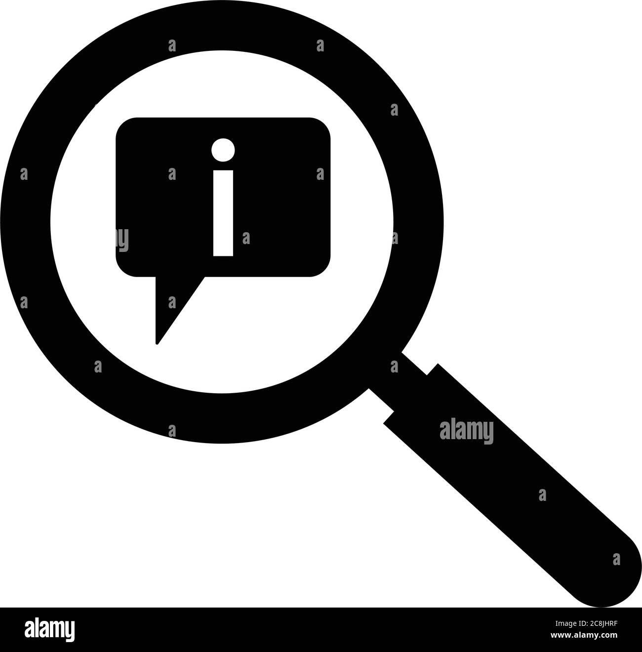 Looking for information icon. Use for commercial, print media, web or ...