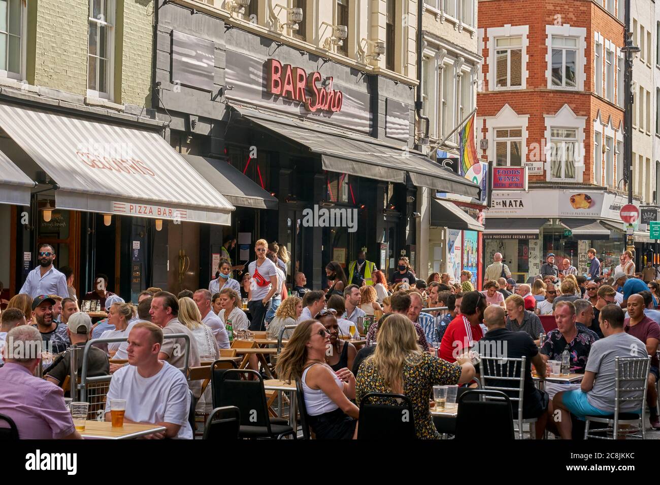 soho outside dining drinking during covid Stock Photo - Alamy