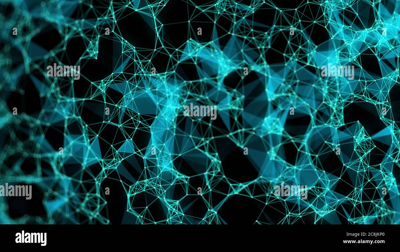 Futuristic polygonal background. Triangular. Wallpaper. Abstract polygonal space low poly dark ...