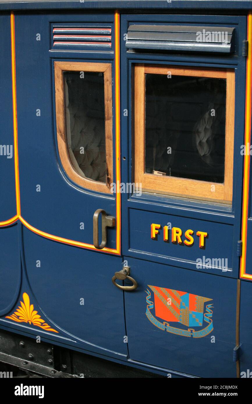First-class carriage detail in the Power Hall, Museum of Science and ...