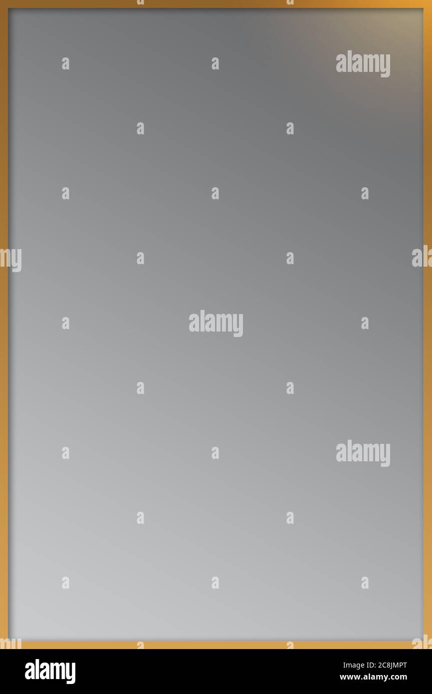 Vertical Blank Chrome Frame On Grey Background-For Social Media ...