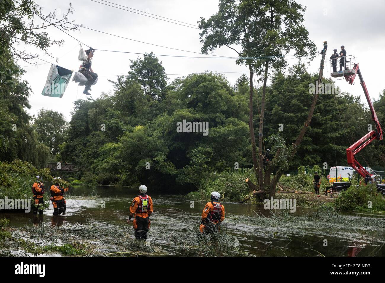 Environmental tree sitting protest hi-res stock photography and images ...